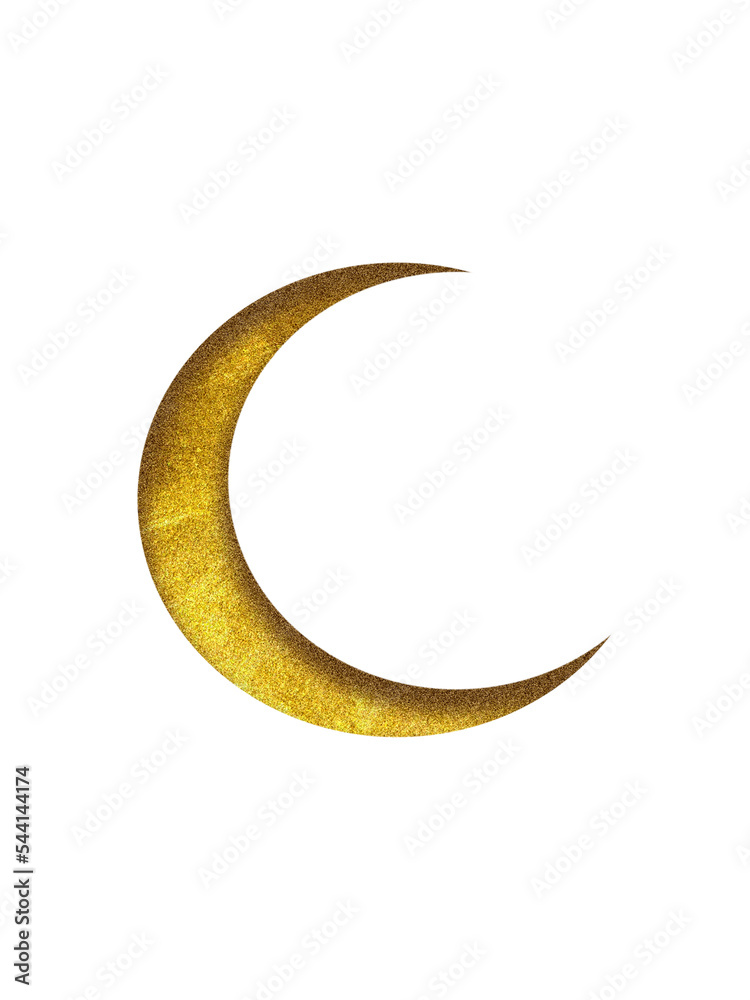 Cute Shadowy Gold Glitter Half Moon Clipart Transparent Stock ...