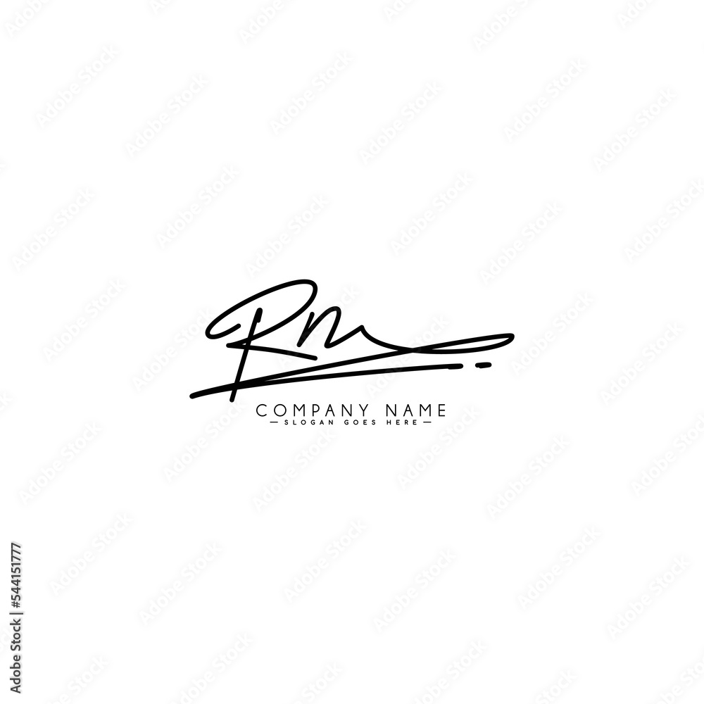 Simple Signature Logo for Alphabet RN - Handwritten Signature for ...