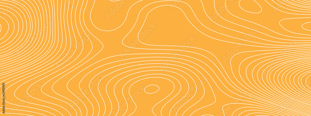 Abstract orange wave paper curved reliefs background, Vector contour ...