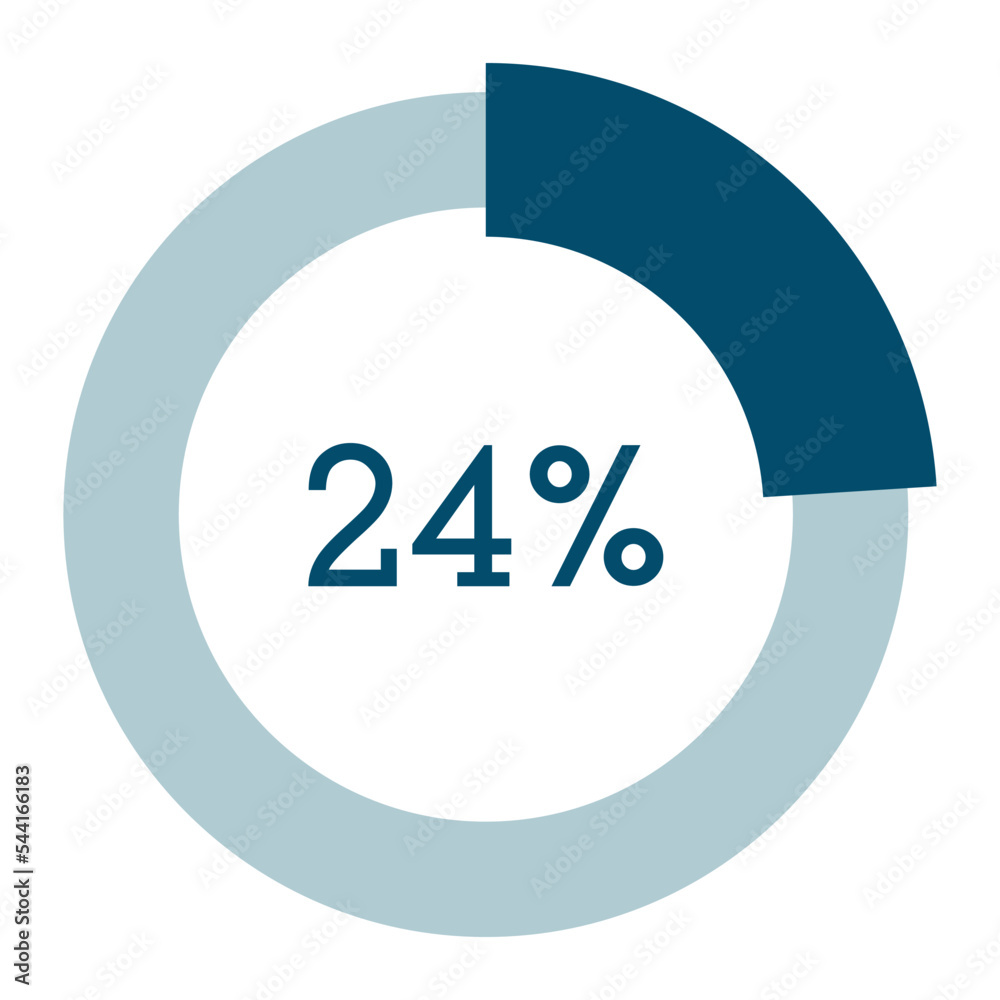 24 percent,circle percentage diagram vector illustration,infographic ...