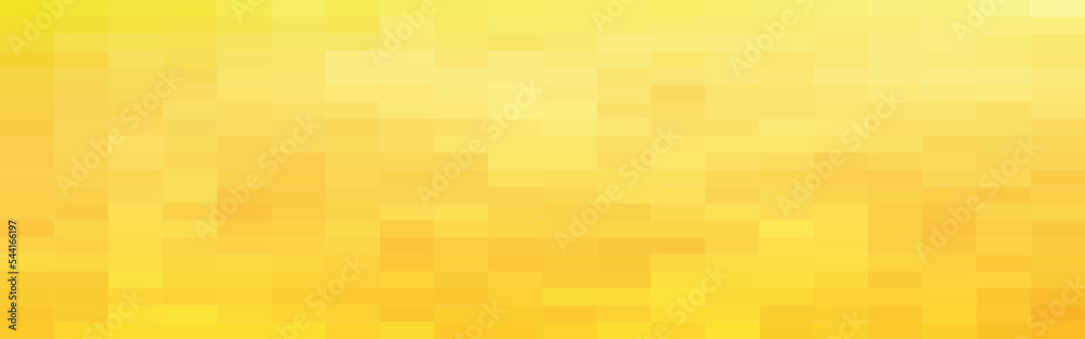 Abstract yellow gradient rectangles mosaic banner background. Vector ...