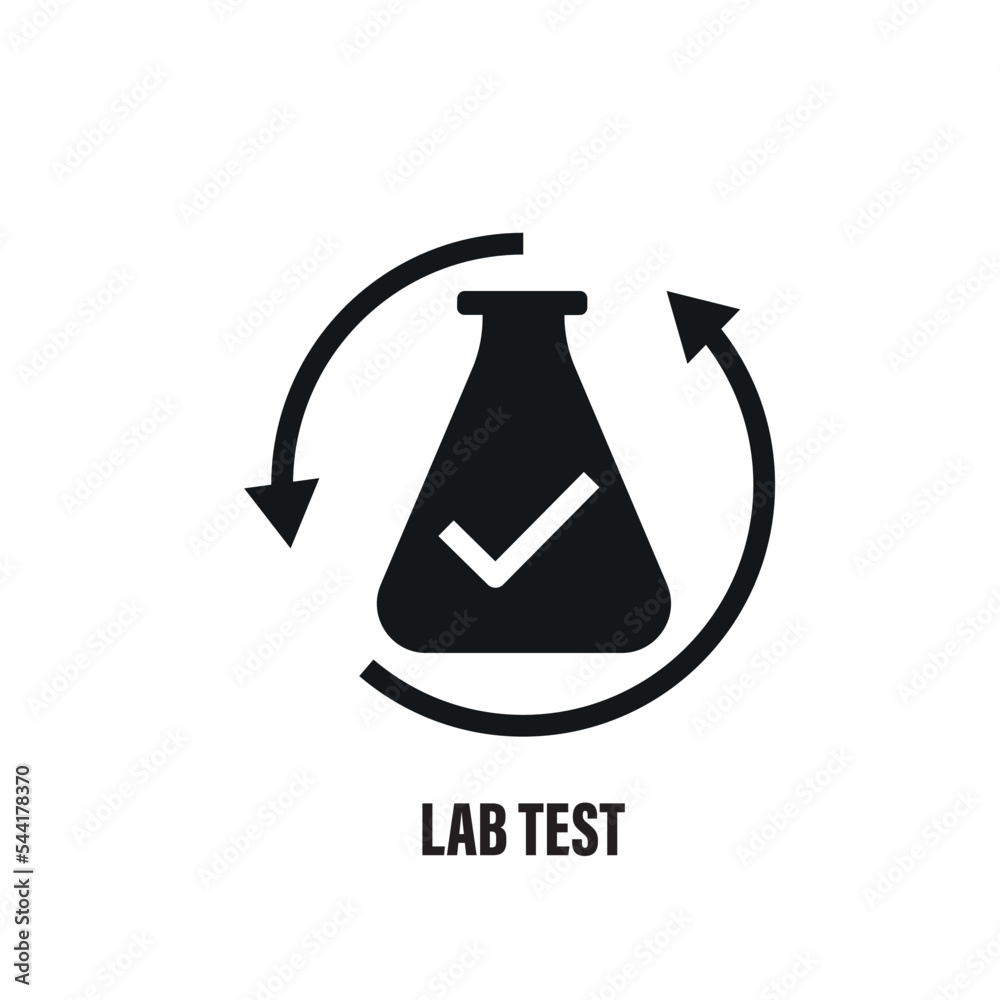 laboratory clinical test vector icon. Medical approved product health ...