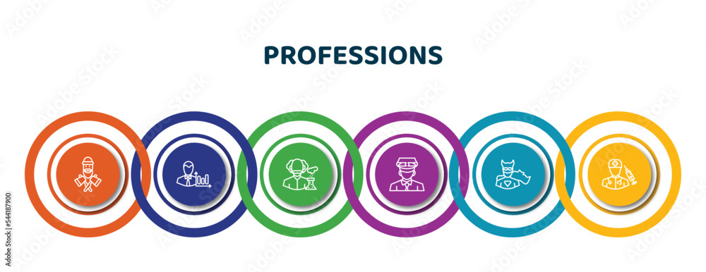 editable thin line icons with infographic template. infographic for ...