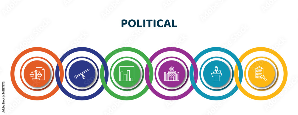 editable thin line icons with infographic template. infographic for ...