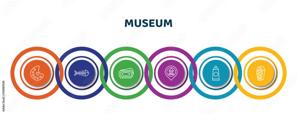 editable thin line icons with infographic template. infographic for ...