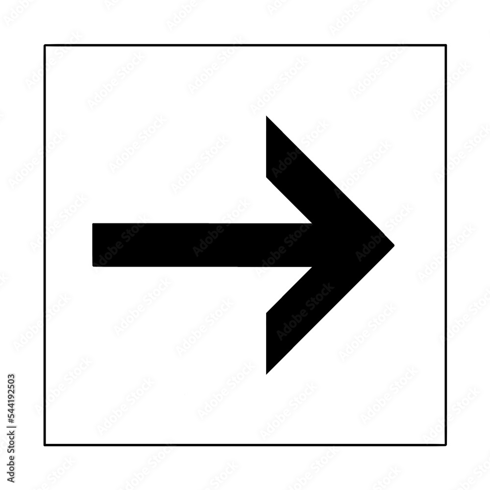 Pfeil nach rechts - arrow right - Richtung - schwarz / black - Icon ...
