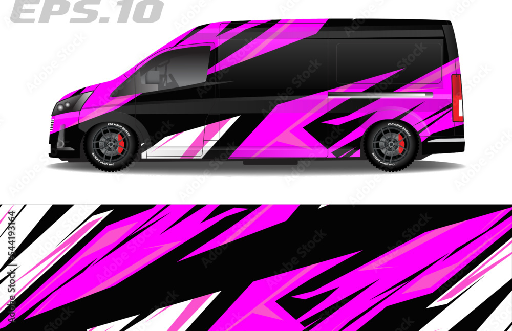 Camper van wrap design vector for vehicle vinyl stickers and automotive ...