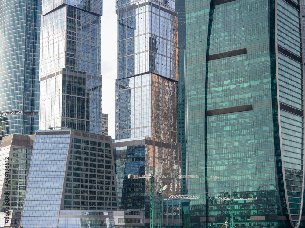 Modern architecture. Made of glass and concrete. Beautiful new ...