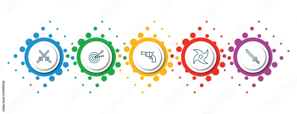 editable thin line icons with infographic template. infographic for ...