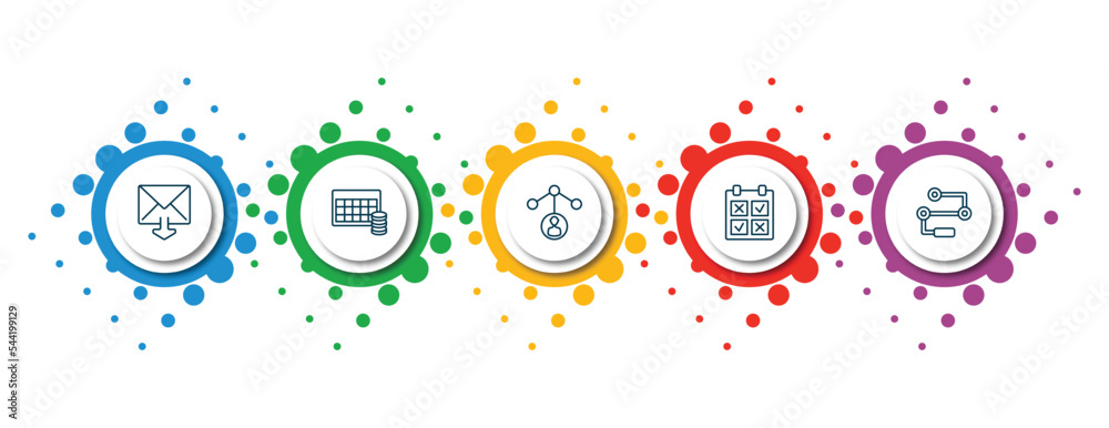 editable thin line icons with infographic template. infographic for user interface concept ...