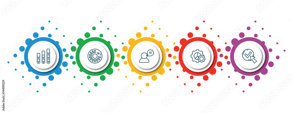 editable thin line icons with infographic template. infographic for user interface concept ...