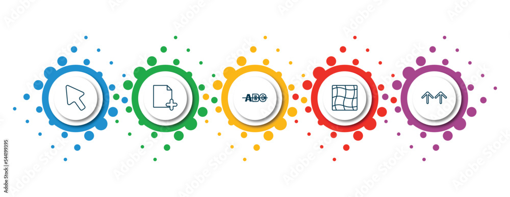 editable thin line icons with infographic template. infographic for user interface concept ...