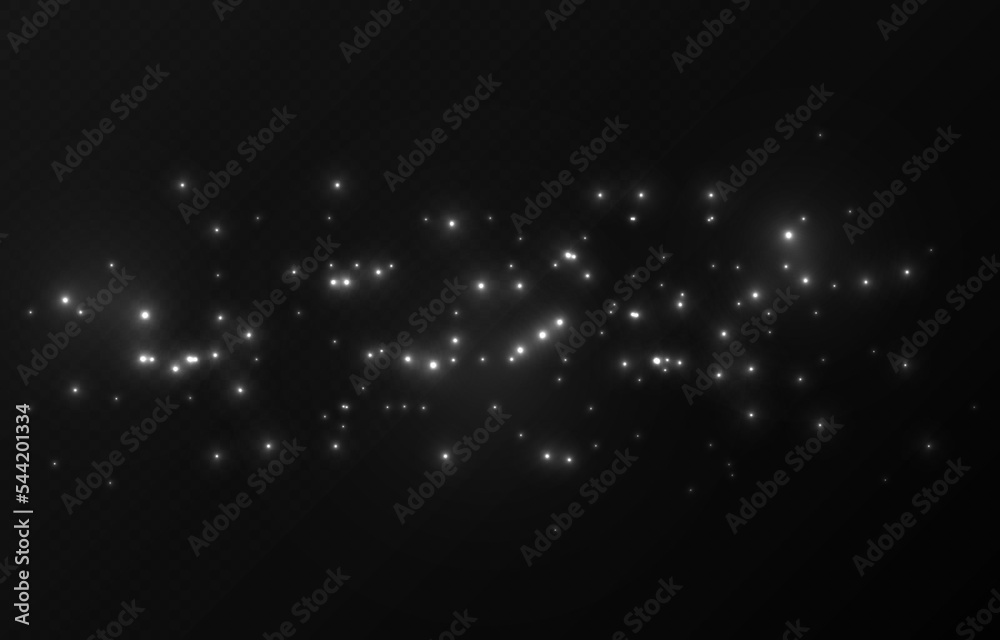 Vector magic dust. White dust png. Magic glow, light effect. Christmas ...