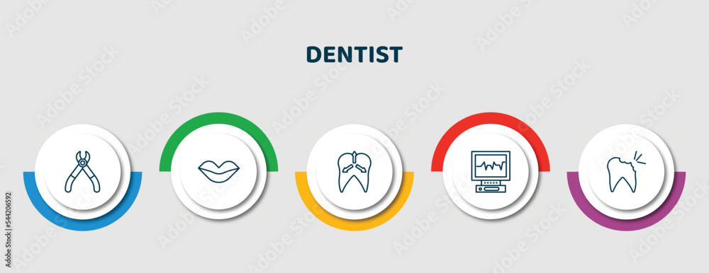editable thin line icons with infographic template. infographic for ...