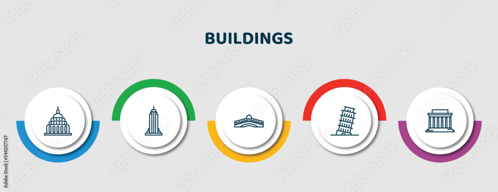 editable thin line icons with infographic template. infographic for ...