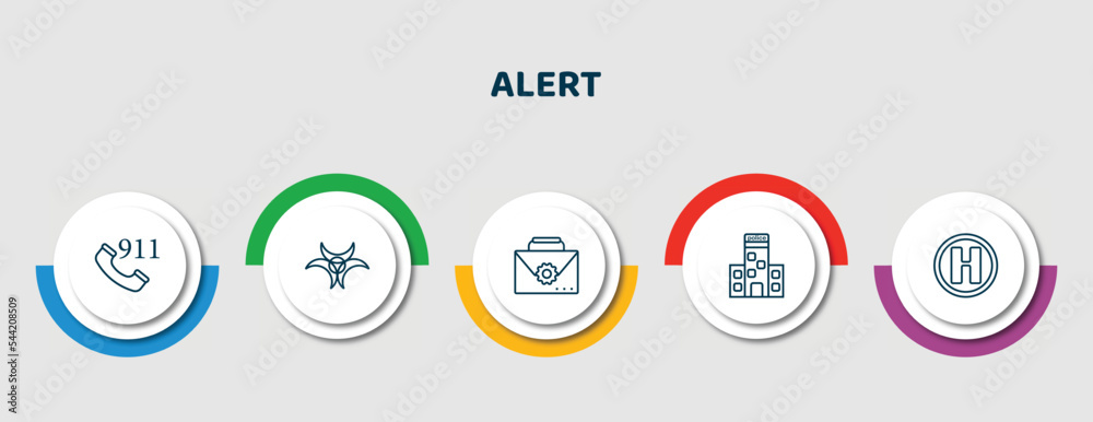 editable thin line icons with infographic template. infographic for ...