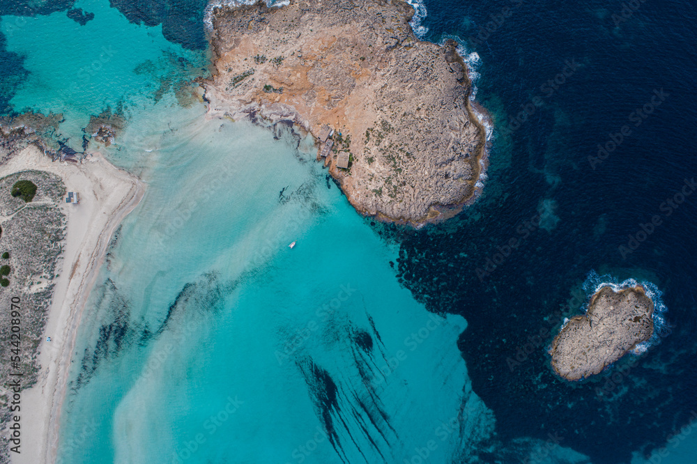 Best beach in Europe with turquoise waters with sand and rocks seen ...
