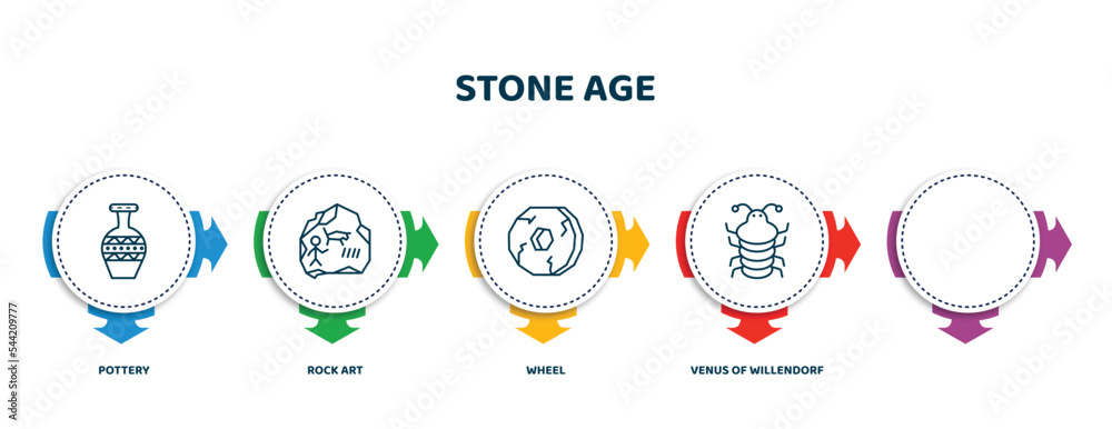 editable thin line icons with infographic template. infographic for ...