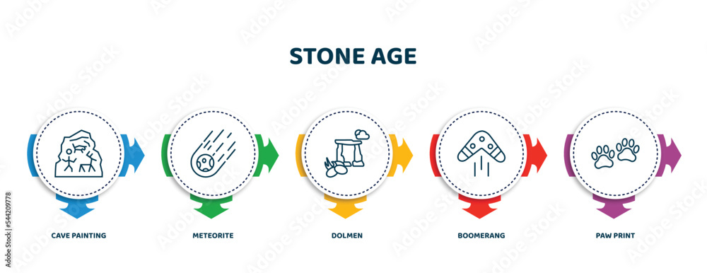 editable thin line icons with infographic template. infographic for ...