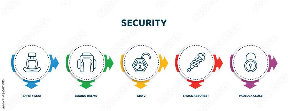 editable thin line icons with infographic template. infographic for ...