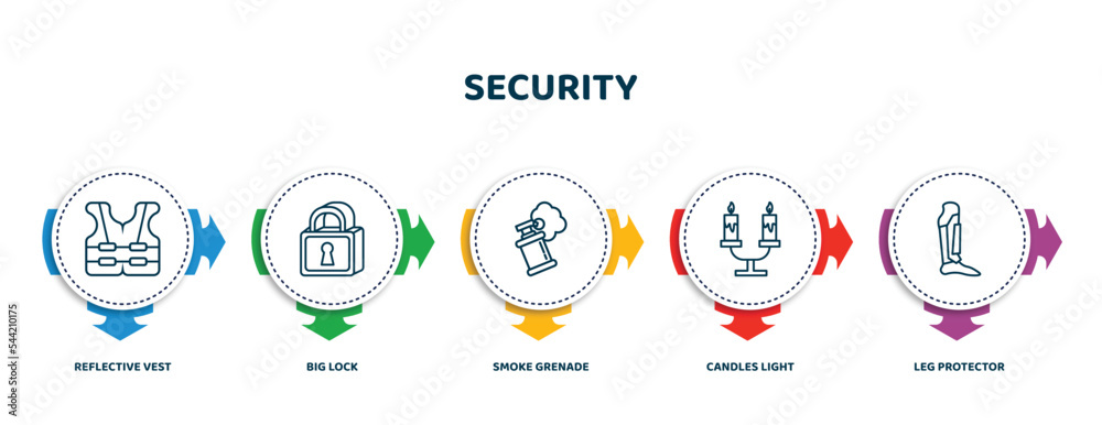 editable thin line icons with infographic template. infographic for ...