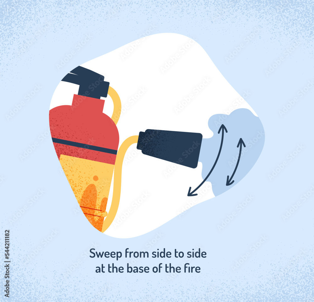 Fire extinguisher instruction. Danger and safety, information and ...