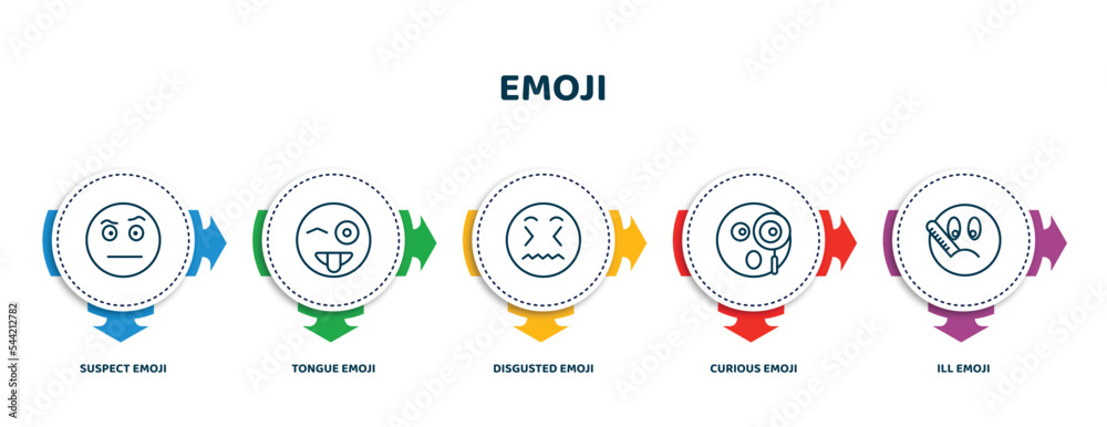 editable thin line icons with infographic template. infographic for ...