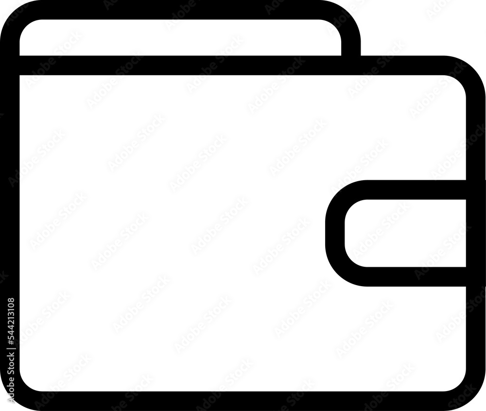 Wallet symbol in png. Purse icon. Finance symbol in outline. Wallet ...
