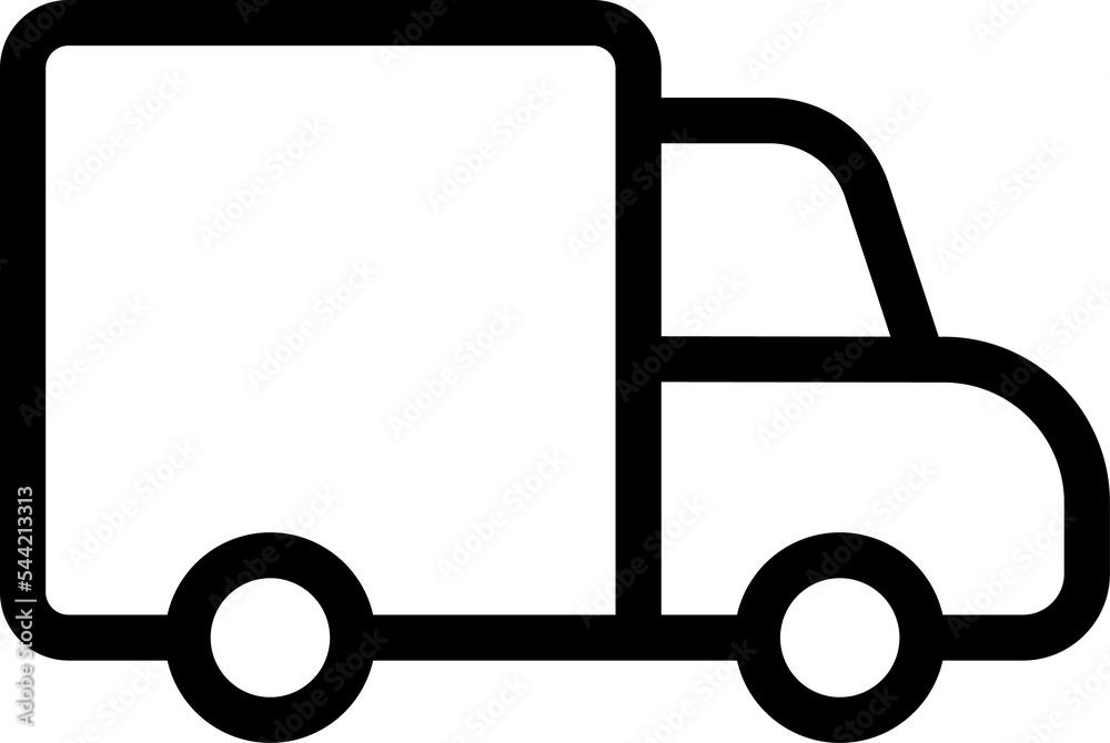 Delivery truck icon. Lorry symbol in png. Shipping van. Courier sign ...