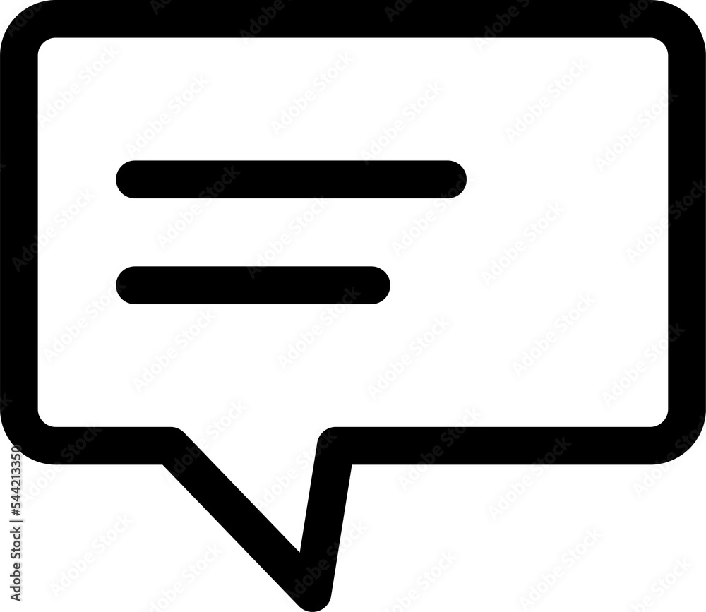 Message notification icon. Outline popup symbol. Message pop up. Linear ...