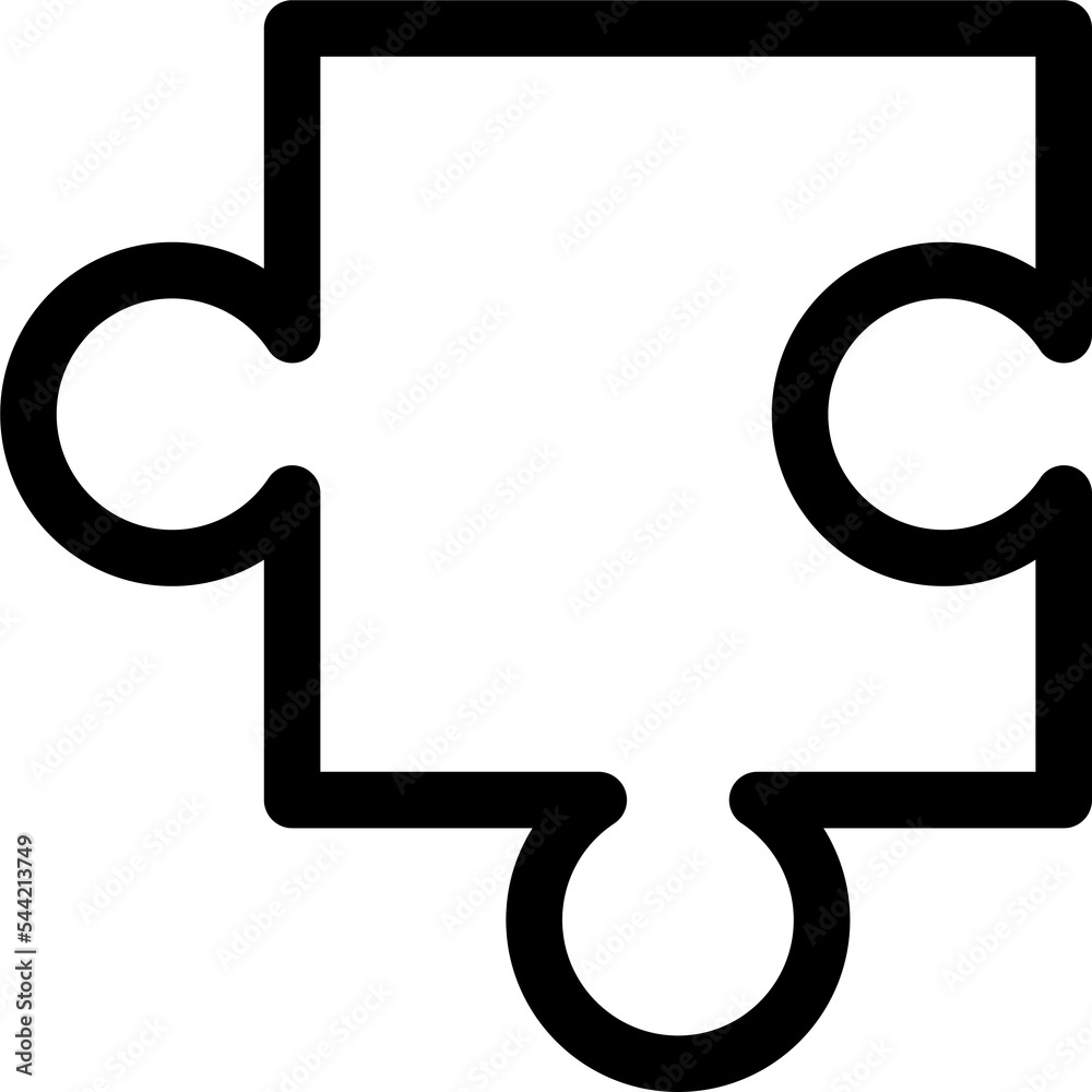 Puzzle icon in png. Jigsaw symbol. Teamwork sign in line. Puzzle sign ...