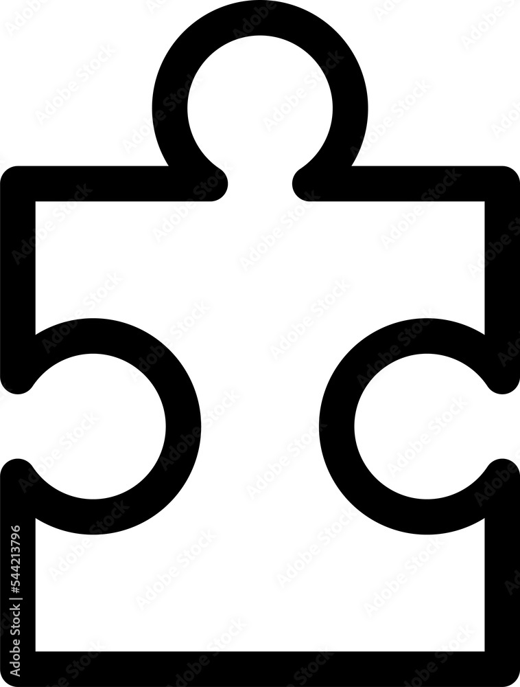Puzzle icon in png. Jigsaw symbol. Teamwork sign in line. Puzzle sign ...
