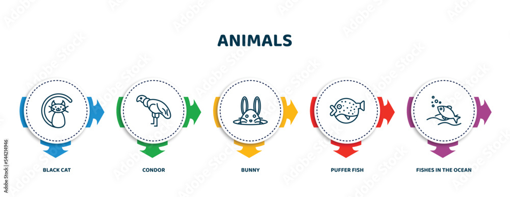 editable thin line icons with infographic template. infographic for ...