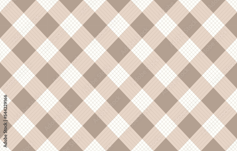 Cute paper background, for kids. Seamless plaid check pattern brown and ...