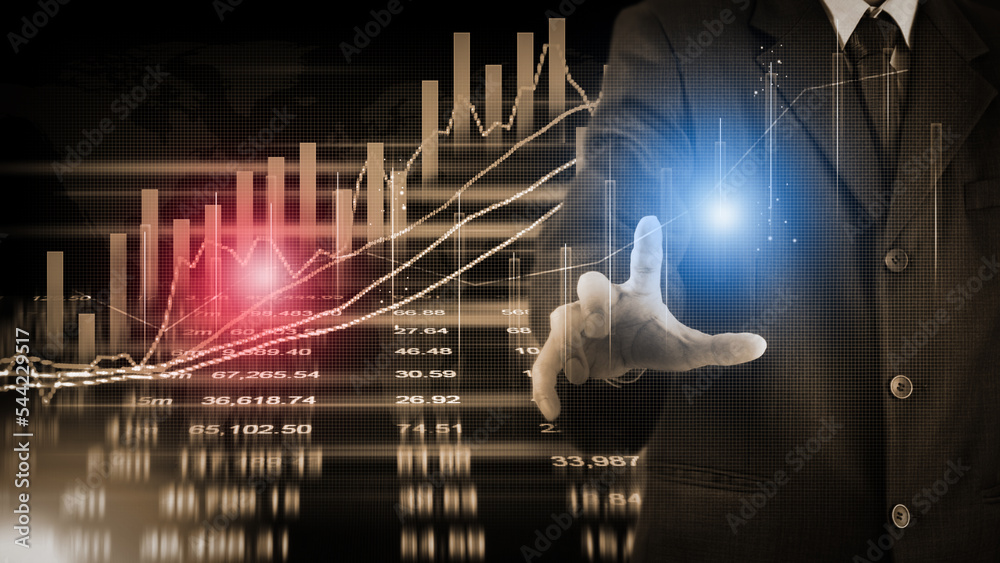 Stock market or forex trading graph and candlestick chart suitable for ...