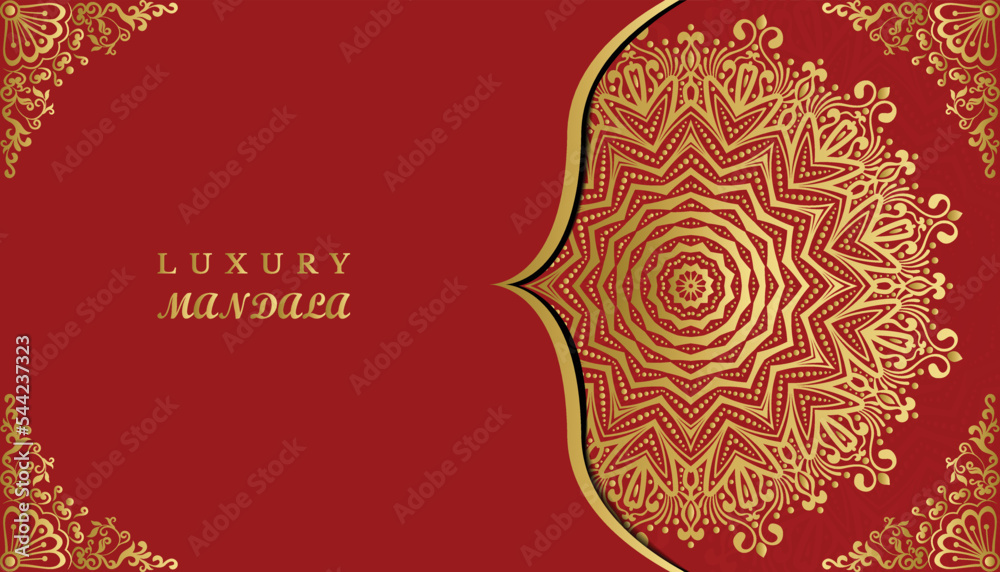 Wonderful gorgeous mandala background design. Gorgeous decorative gold ...