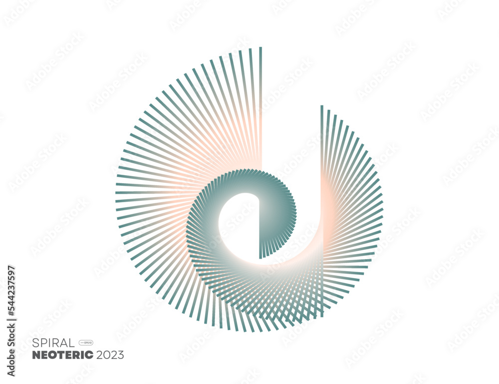 Abstract spiral design concept. Creative spiral curve lines with a ...