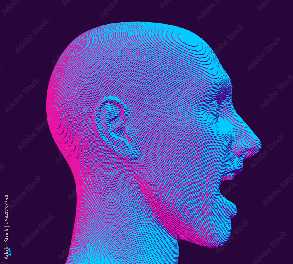 Portrait of screaming man with wide open mouth. Shock and awe. Full of ...