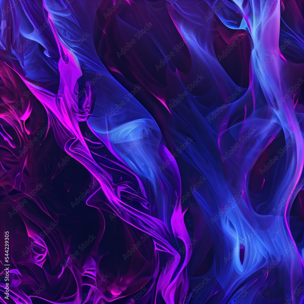 Purple and blue violet burning plasma fire - flowing flames background ...