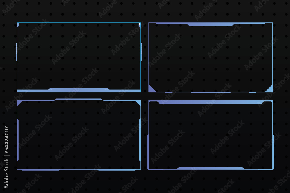 Hud frames. Futuristic text box, border, frame. Sci-fi digital screen ...