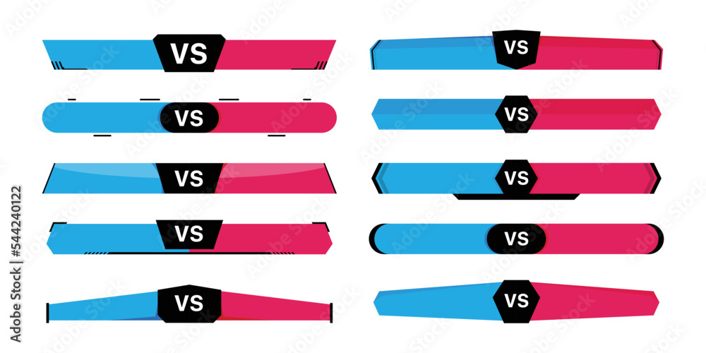 Broadcast score banner versus players ui template Stock Vector | Adobe ...