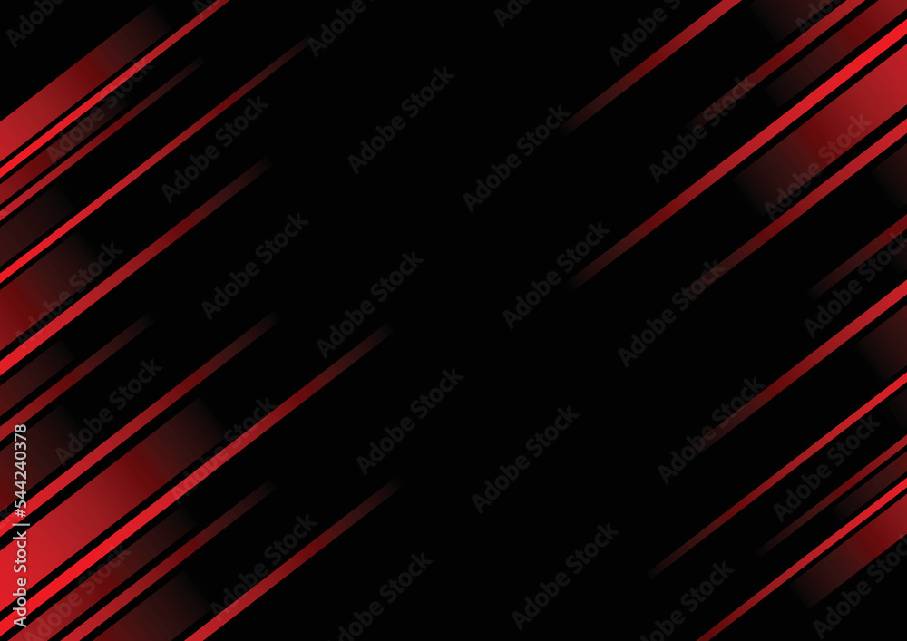 Abstract red line and black background for business card, cover, banner ...