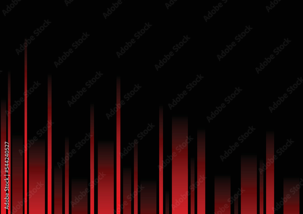 Abstract red line and black background for business card, cover, banner ...