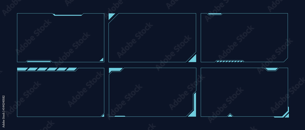 Vettoriale Stock Hud frames. Futuristic text box, border, frame. Sci-fi ...