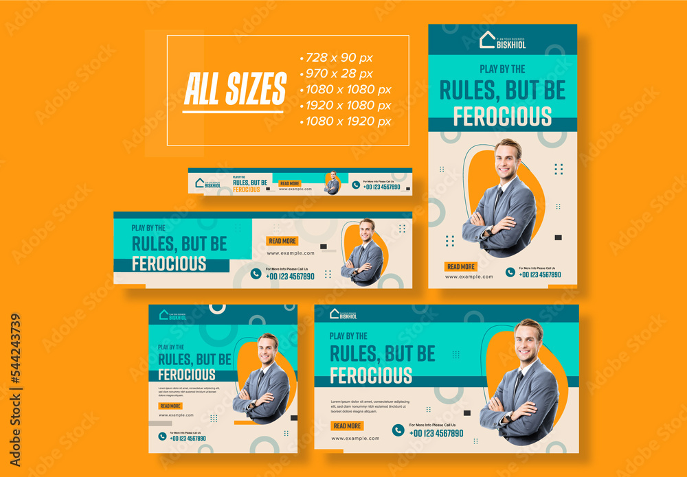 Business Offer web banner ads set Stock Template | Adobe Stock