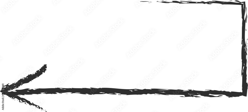 Sketchy arrow chalk marker vector illustration. Chalk style symbols for ...