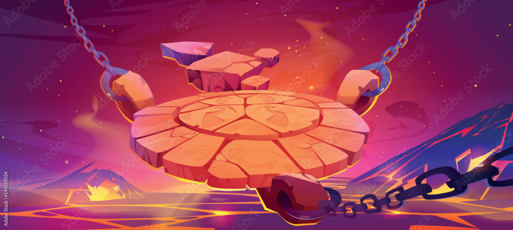 Game battle arena background with hell landscape with stone circle ...