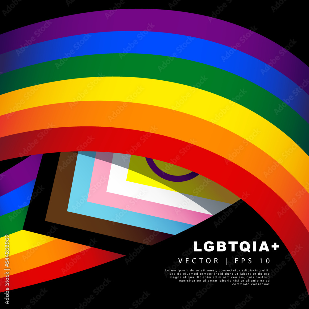 LGBTQIA + symbols. Rainbow flag. An international symbol of the lesbian ...