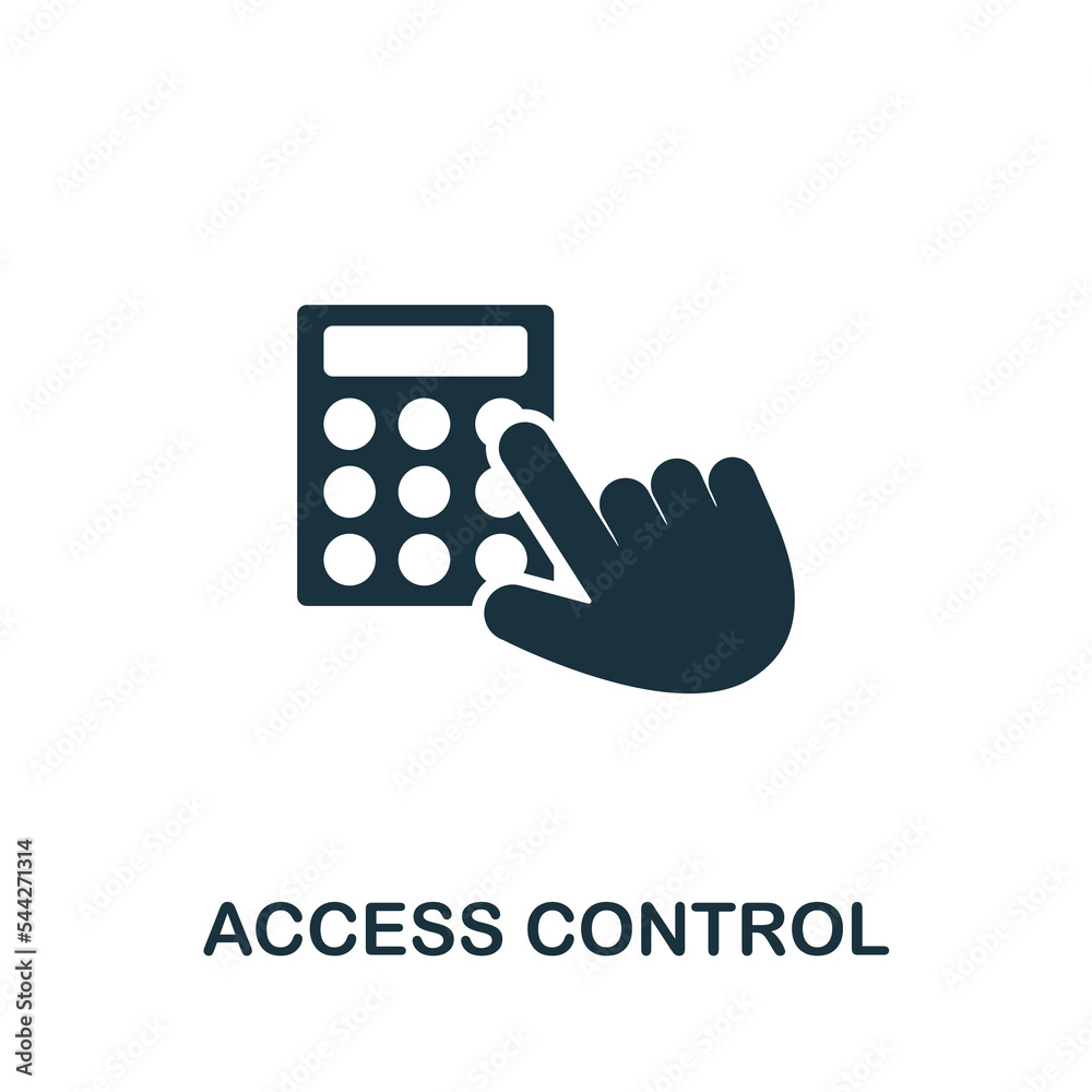 Access Control Icon Monochrome Simple Cyber Security Icon For Templates Web Design And