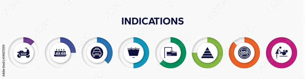 Poster infographic element with indications filled icons – Tableau ...